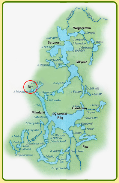 Mazury Mapa Wielkich Jezior