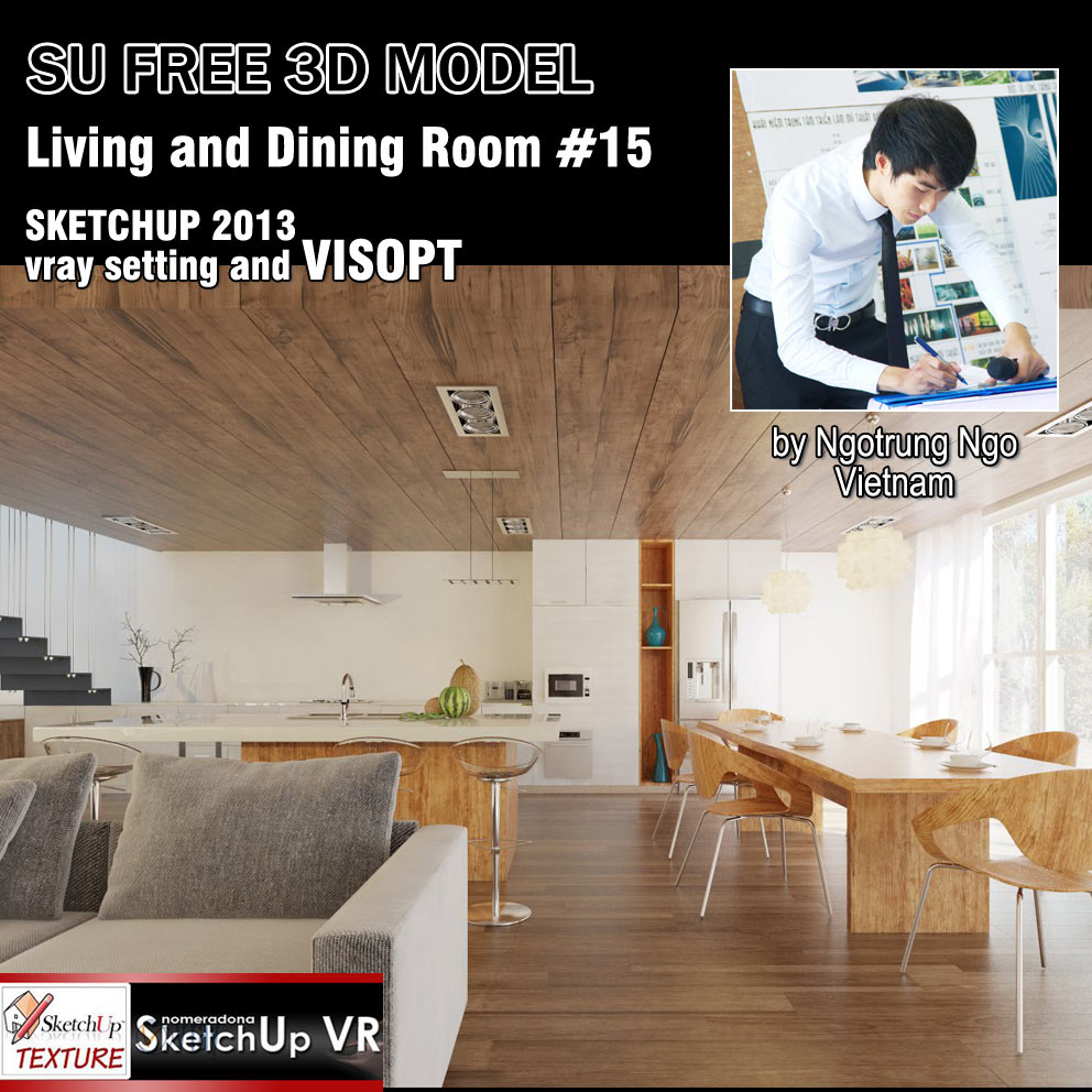 SKETCHUP TEXTURE: FREE SKETCHUP 3D MODEL LIVING ROOM#15