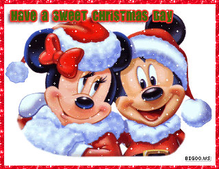 Božićne animacije slike: Miki Maus i Mini ti žele sretan Božić