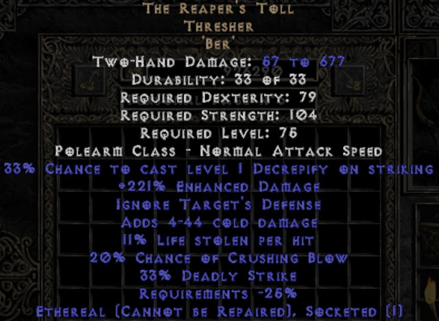 Best cRPGs: ETHEREAL REAPER'S TOLL, Diablo 2 Resurrected