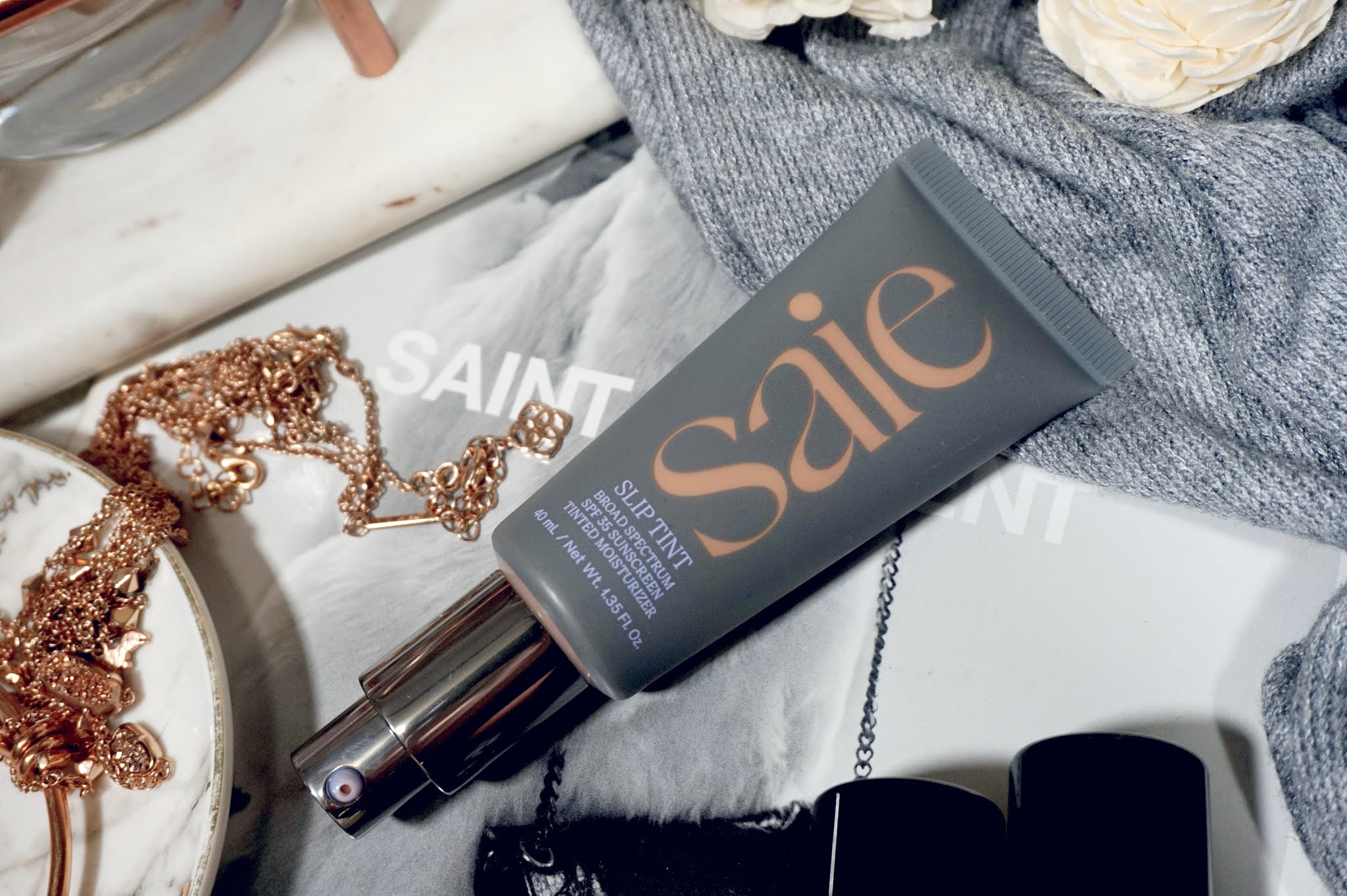 | Review | Saie Slip Tint Dewy Tinted Moisturizer SPF 35 Sunscreen ...