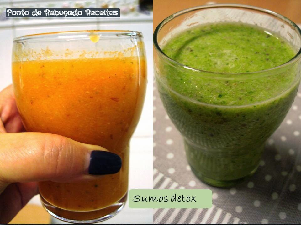 Ponto de Rebuçado Receitas: Sumos detox