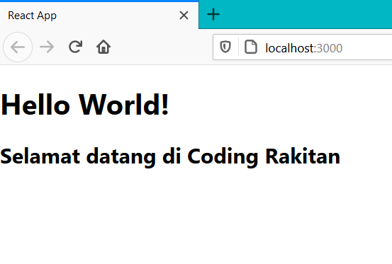 REACTJS #1 MEMBUAT TAMPILAN HELLO WORLD! ~ CODING RAKITAN | INSPIRASI ...