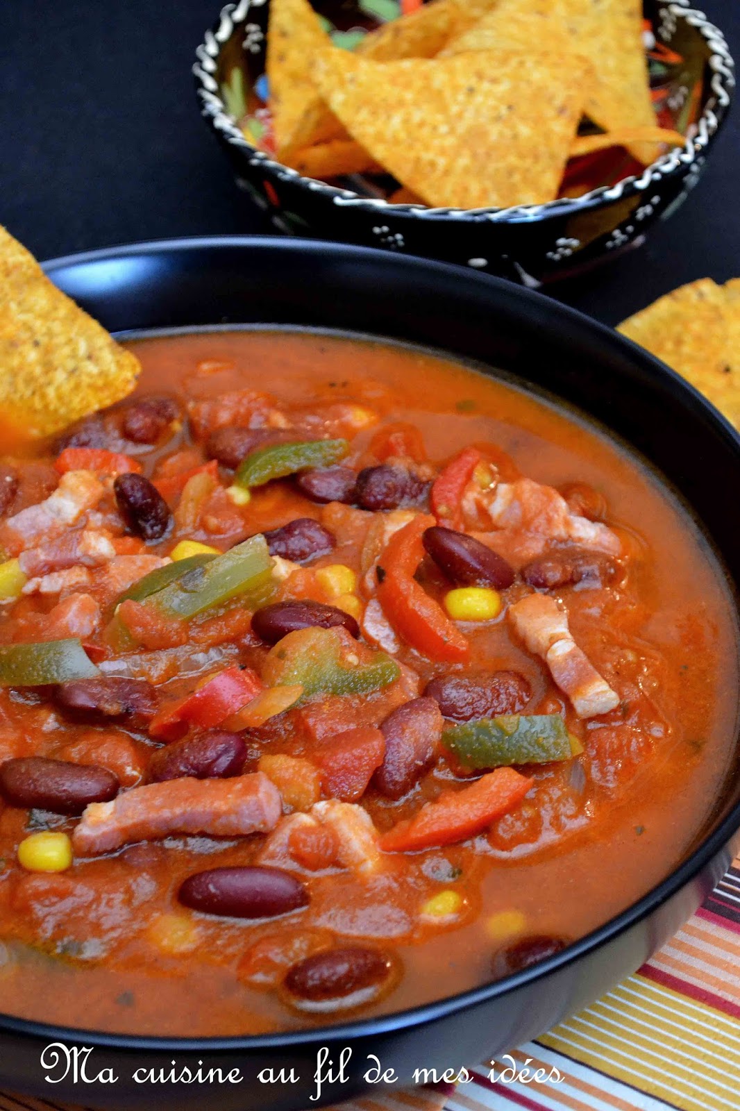Ma cuisine au fil de mes idées...: Soupe-repas façon "chili con carne"