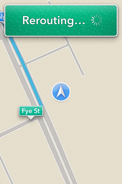 Navigation System...rerouting.... - Carly Gardner O'Brien