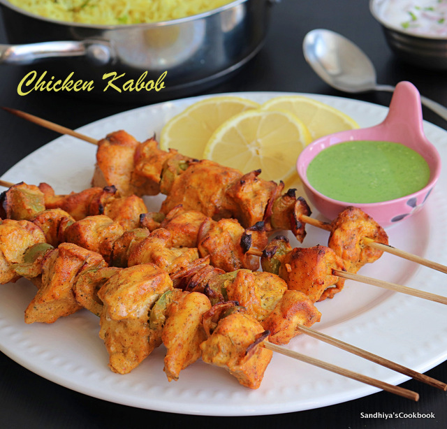 Sandhiya's Cookbook: Chicken Kabab in Oven | Chicken Kabob recipe