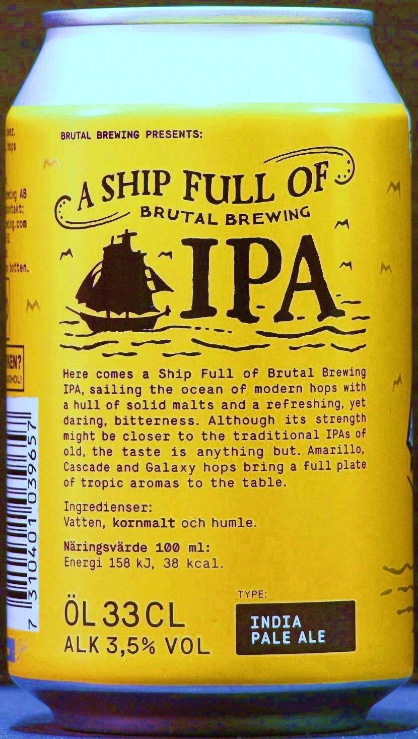 Burk-Bloggen: Brutal Brewing A Ship Full of IPA (3,5%) : ny dekor