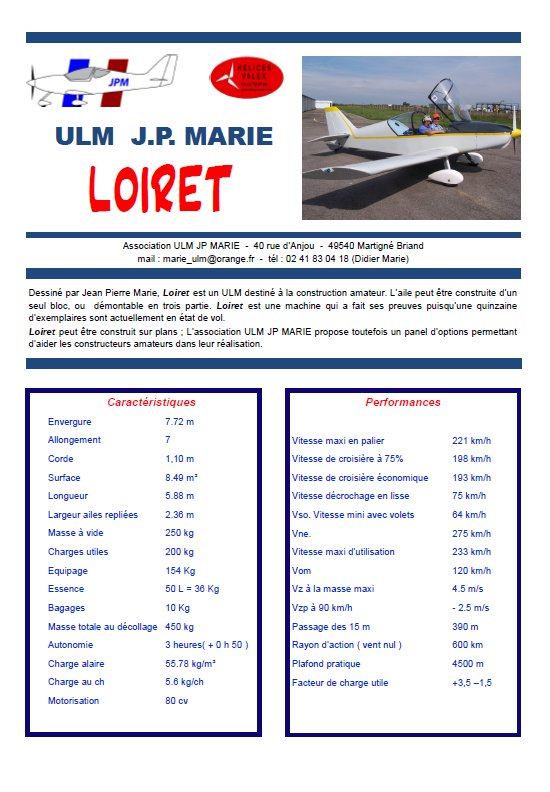 Les Aéro-Constructeurs Amateurs Atlantique: MARIE Jean-Pierre Concepteur