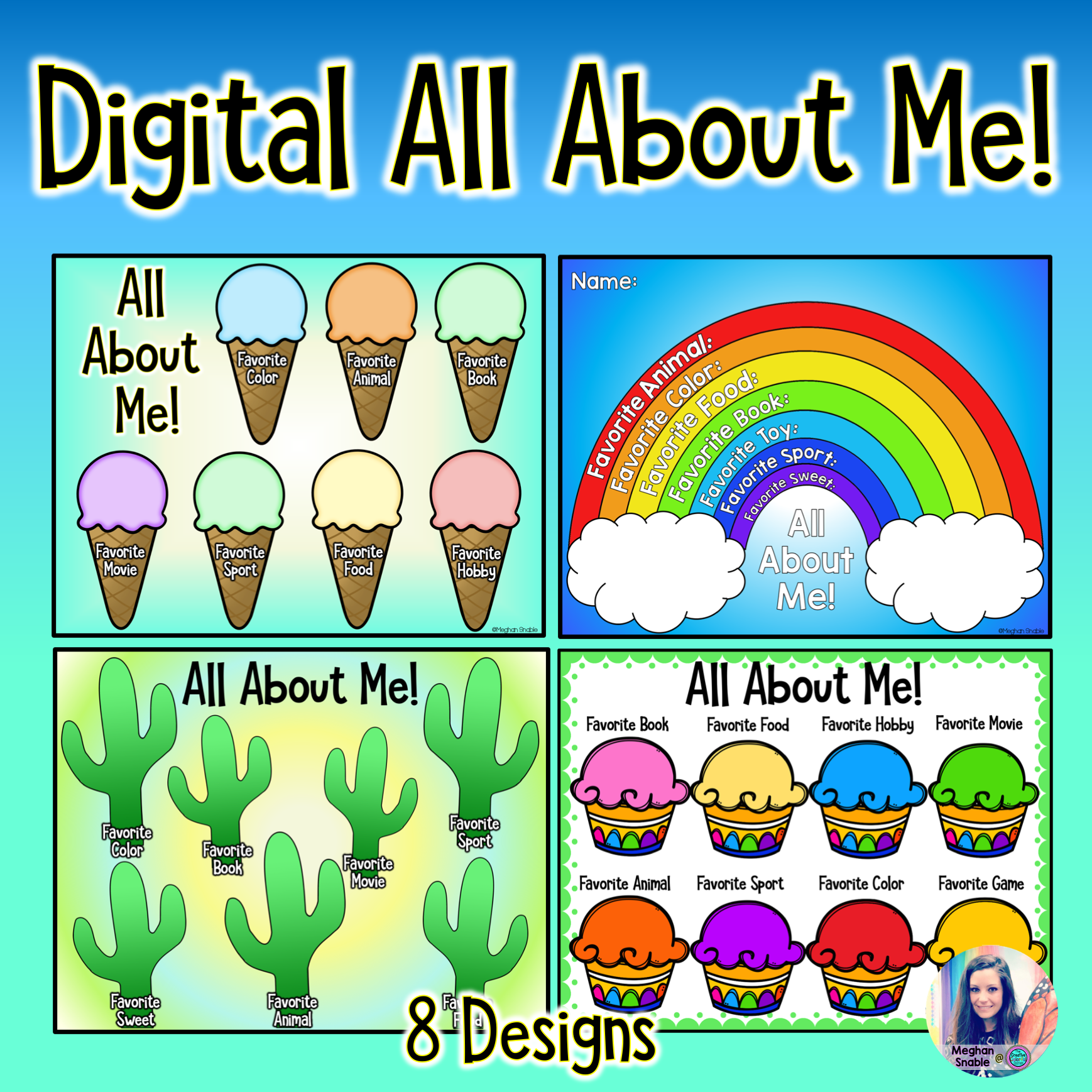 The Creative Colorful Classroom: Digital All About Me!