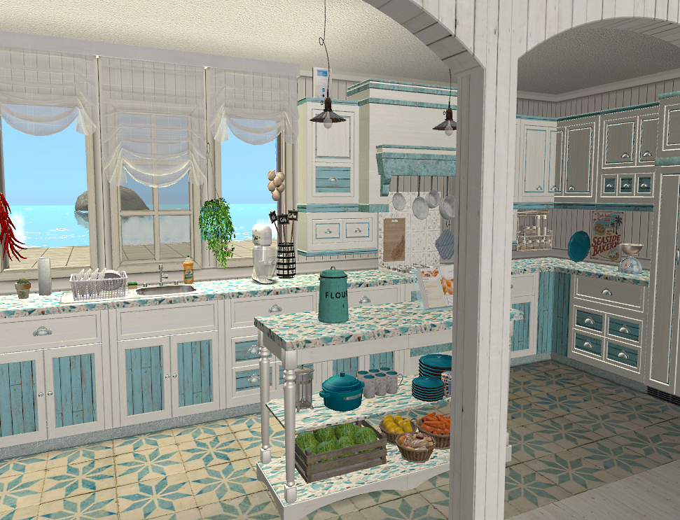 Country For The Sims 2: Sims Design Avenue Campagne kitchen set Recolor