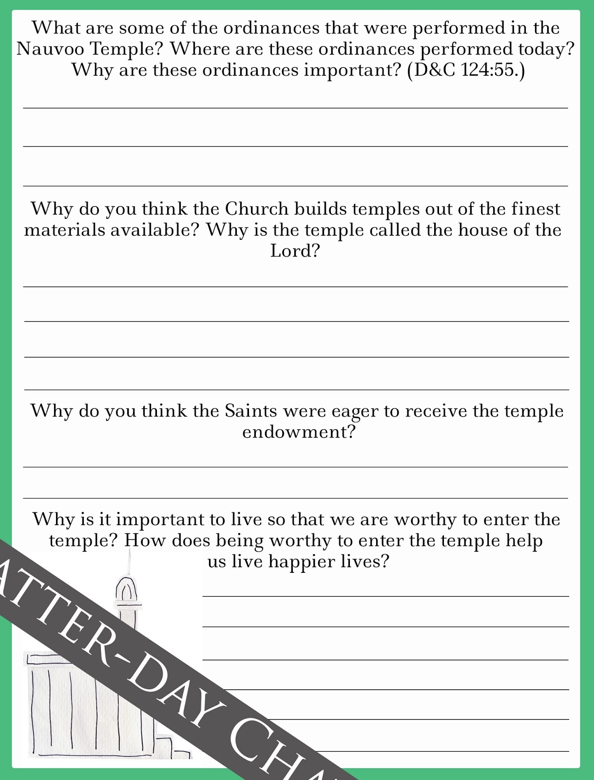 Latter-day Chatter: Primary 5, Lesson 35