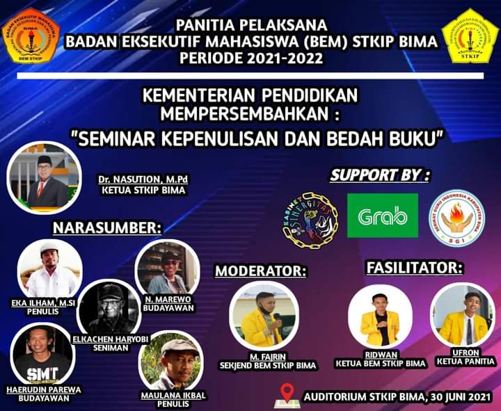BEM STKIP Bima Adakan Seminar Kepenulisan dan Bedah Buku