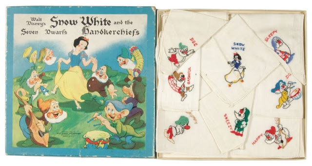 Filmic Light - Snow White Archive: 1938 Embroidered Hanky Boxed Sets by ...