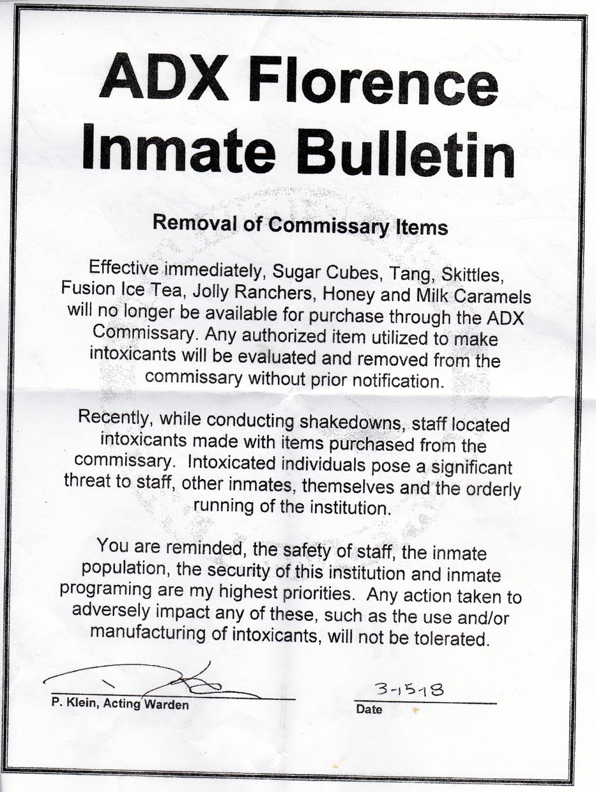 Tommy Silverstein, the most isolated man : ADX inmate Bulletin Tommy ...