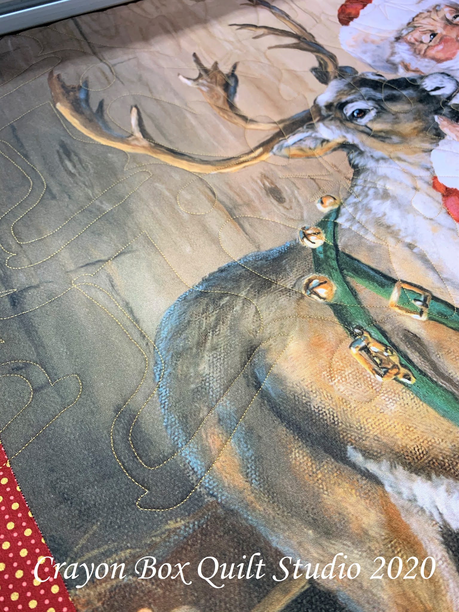 Crayon Box Quilt Studio: Colleen's Santa Panel Quilt