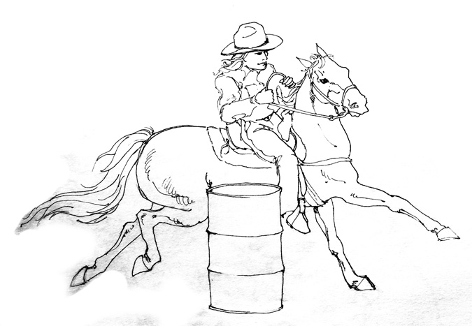 Carlene Dingman Atwater: Rodeo Sketches