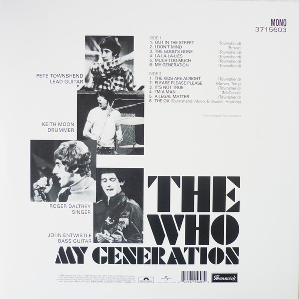 Classic Rock Covers Database: The Who - My Generation (1965)