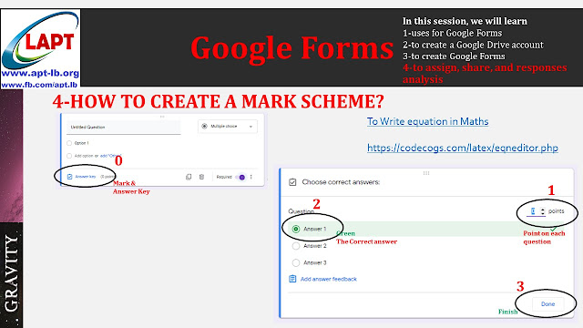 Creating quiz using Google forms