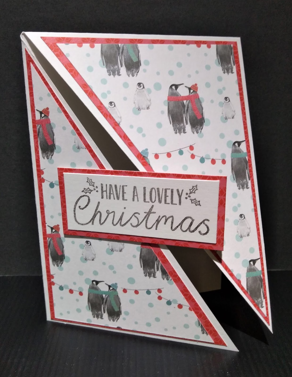 IcedImages: Double Triangle Fold Christmas Cards