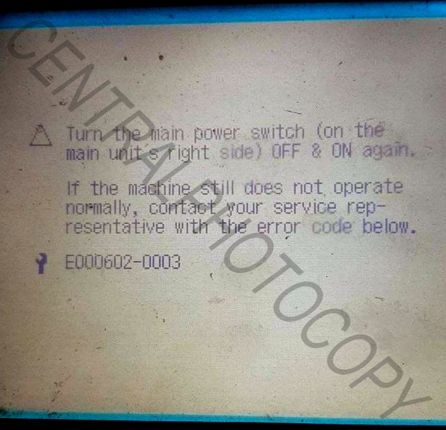 Cara Untuk Mengatasi Dari Terjadinya Error E0602-0003 Pada iR5000 ...