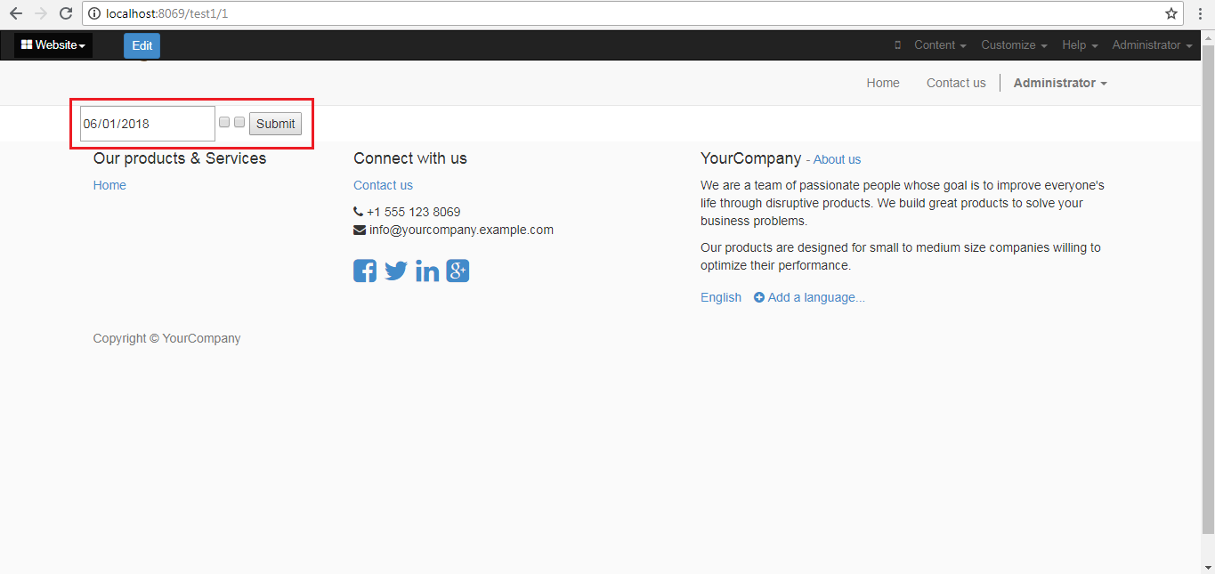 Get Web Form or Template Value in Odoo Controller
