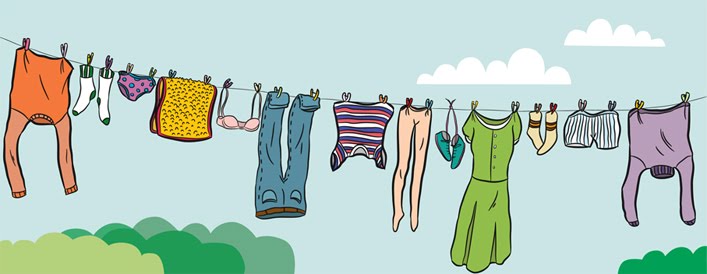 Laura Wood Illustration: News + washing line