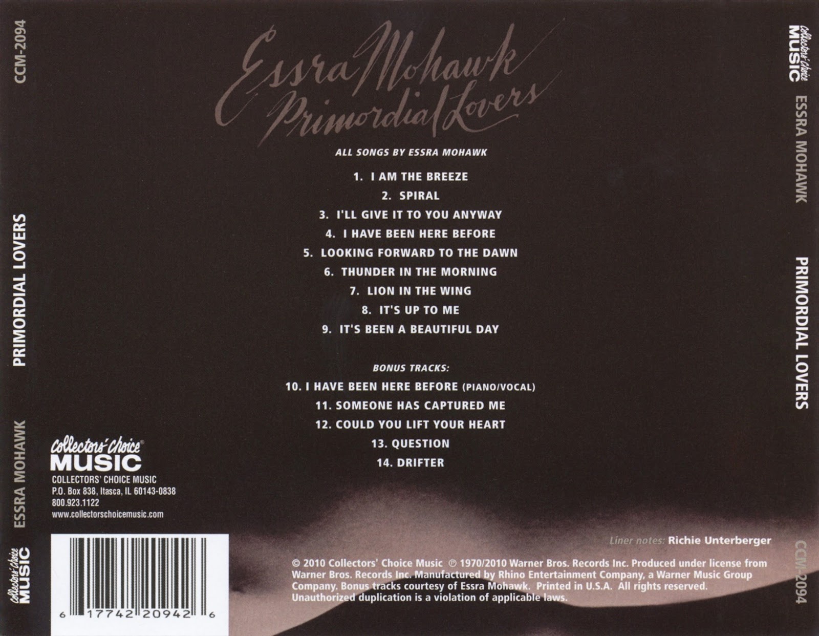 1970 Primordial Lovers - Essra Mohawk - Rockronología