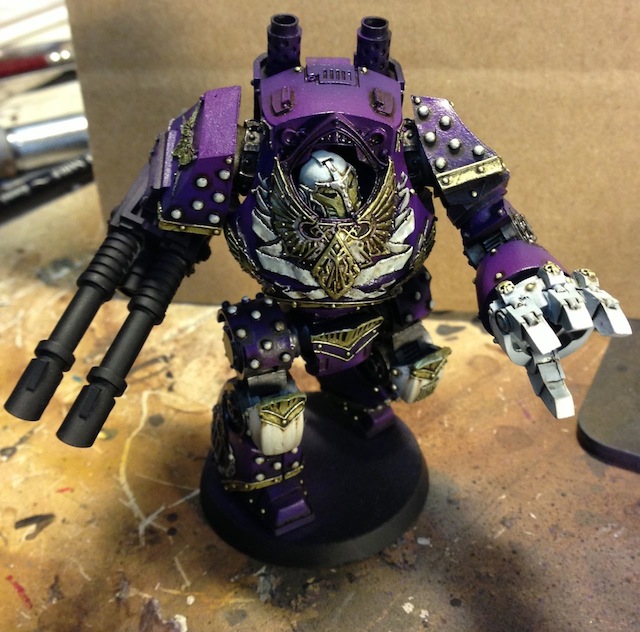 40k Hobby Blog: Loyalist Emperor's Children Dreadnought Brother Argos WIP 1