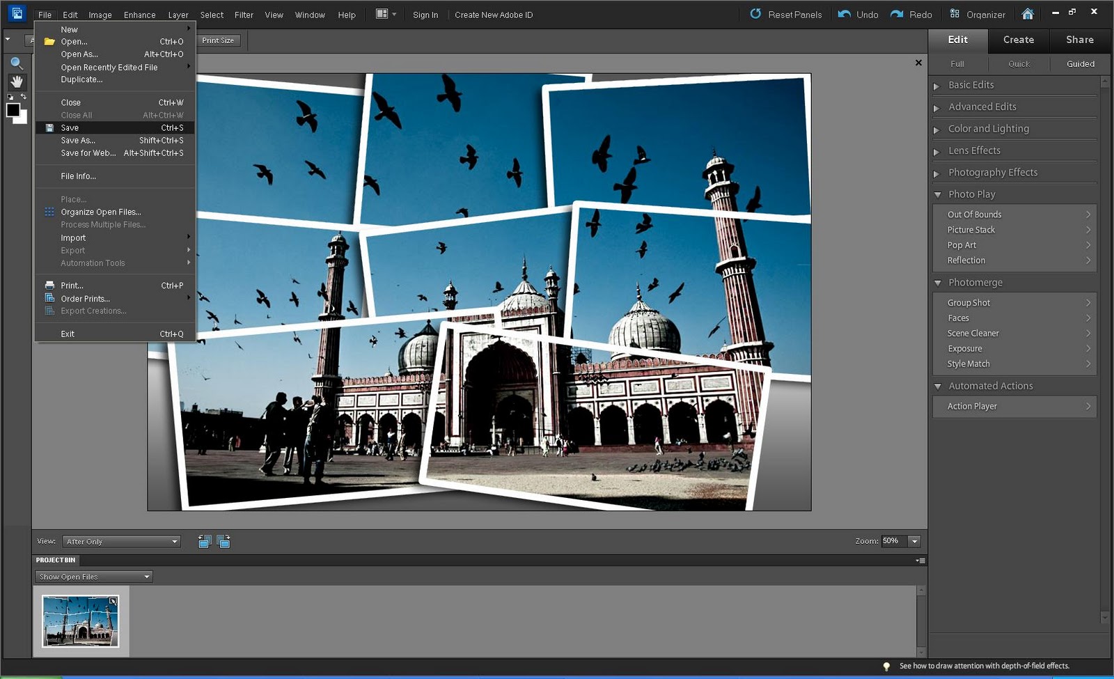 How to create Picture Stacks in Adobe Photoshop Elements || Guided Edits
