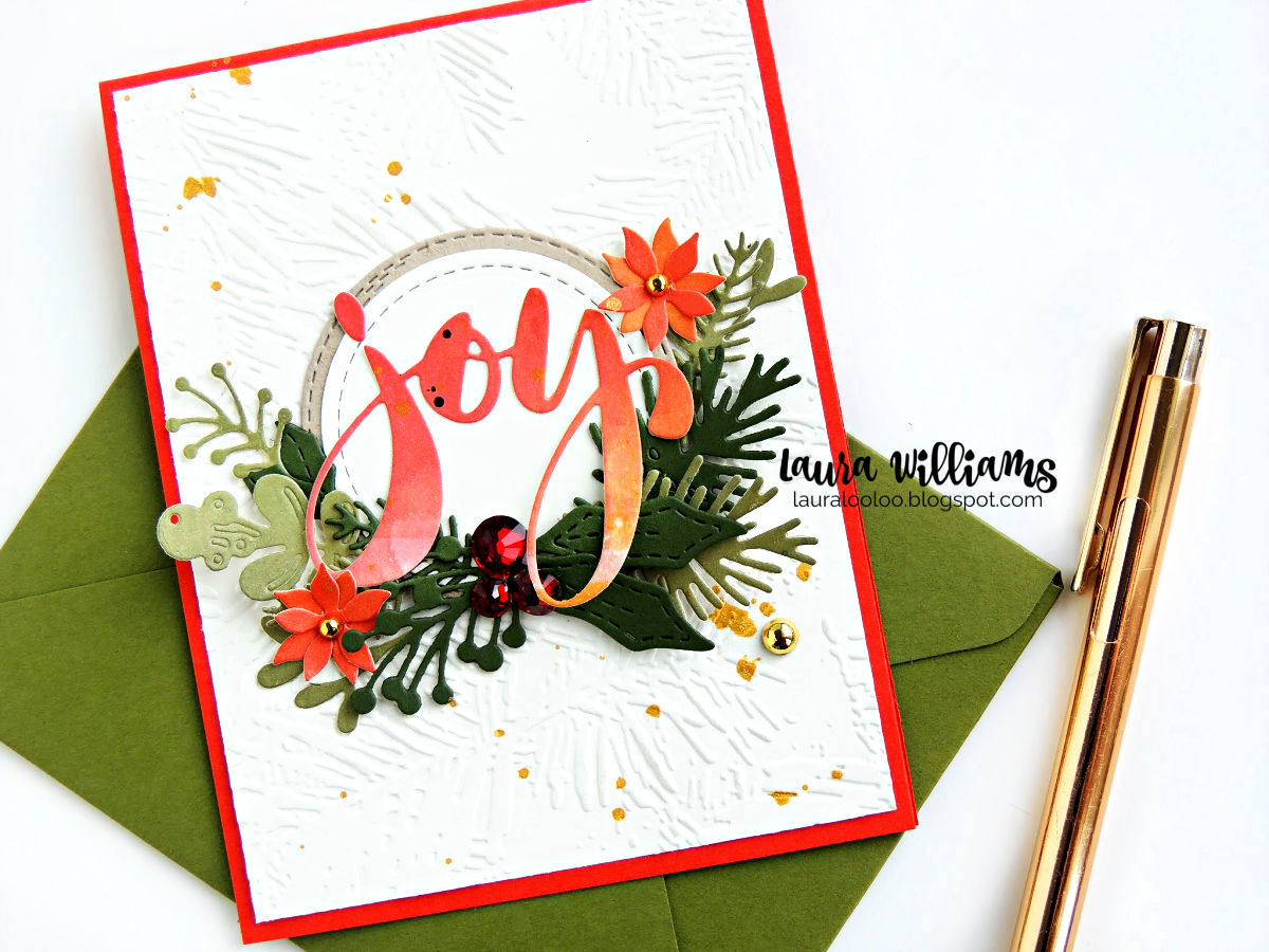 lauralooloo: Two Joyful Christmas Card Ideas with Winter Foliage