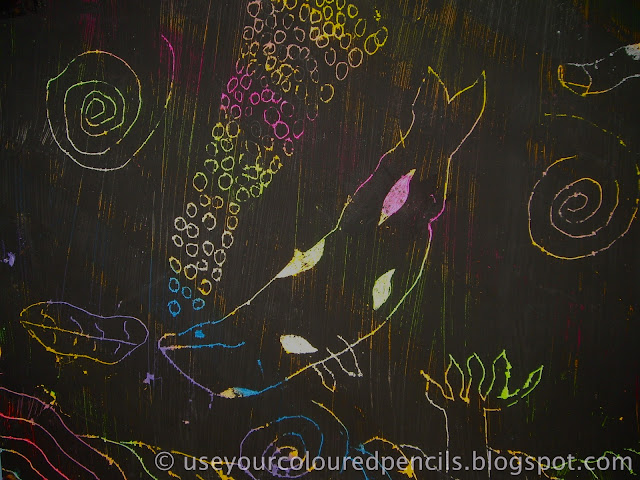 Use Your Coloured Pencils: Scratch Art Whales