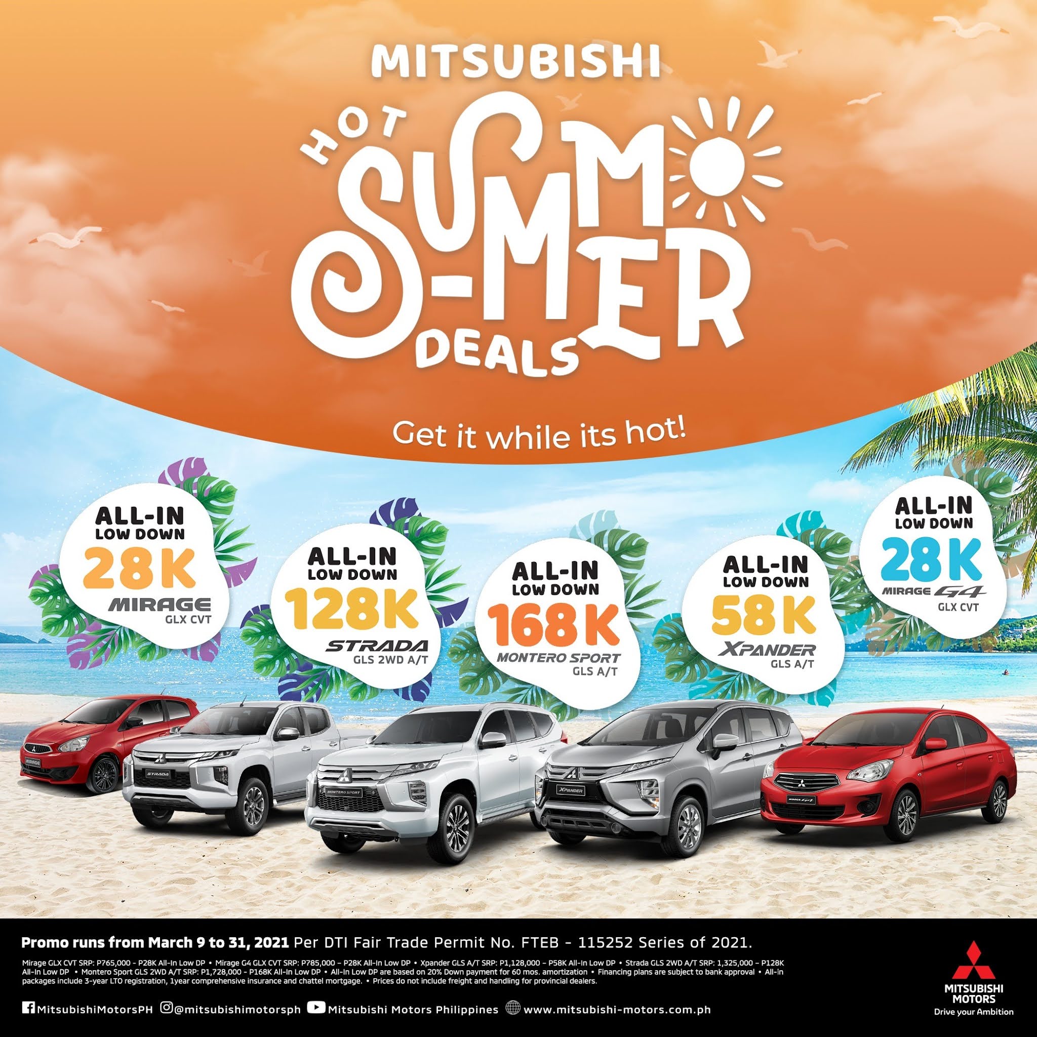 Mitsubishi Motors Offers Hot Summer Deals in March | Motourismo