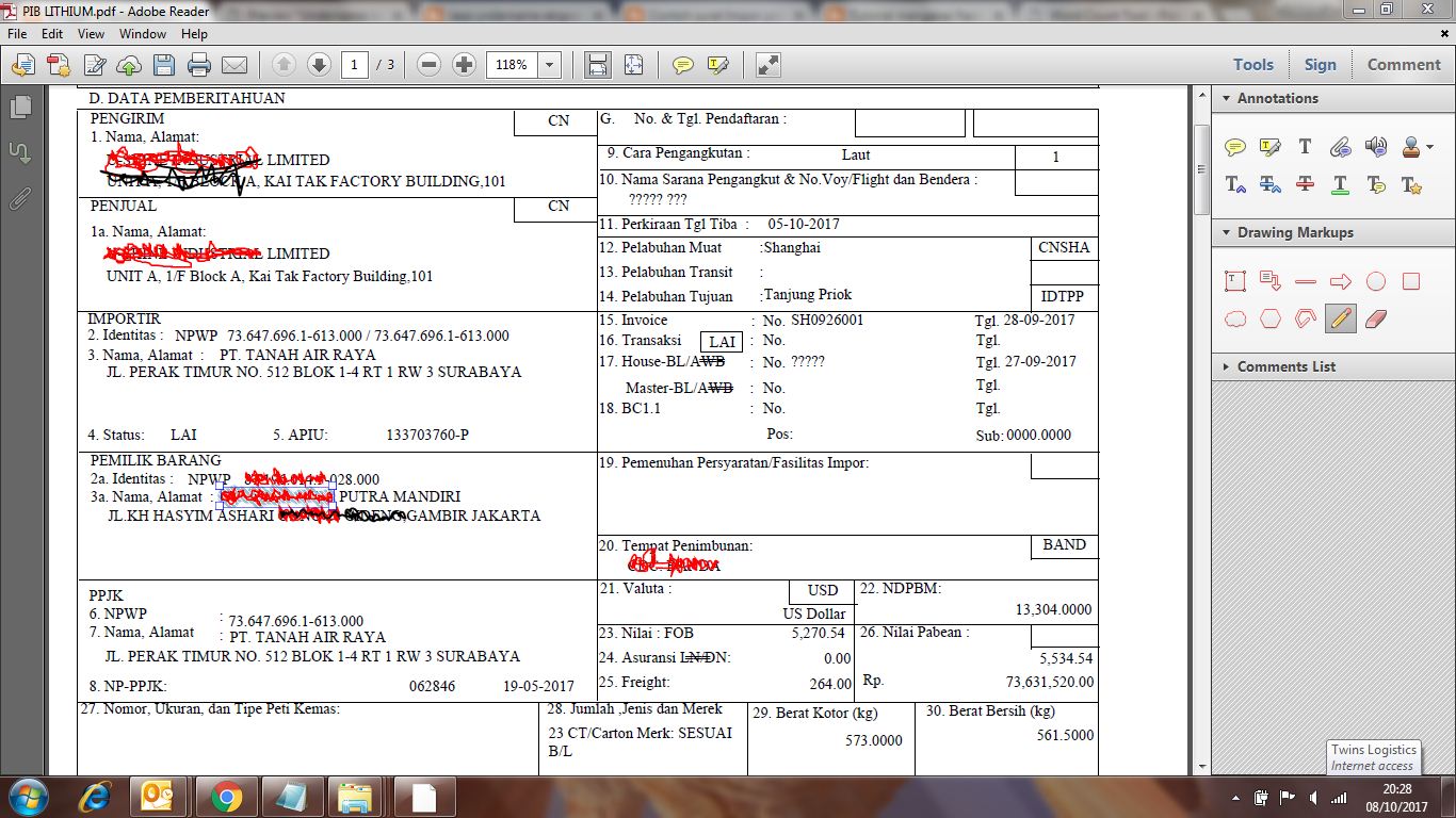 Undername Import,Courier Service and Freight Forwarder Indonesia