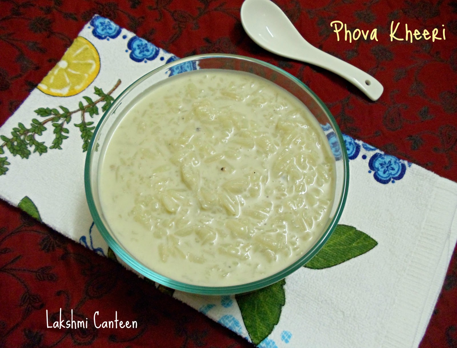 Lakshmi Canteen: Phova Kheeri (Flattened Rice Payasam) ~ Ugadi Special!!