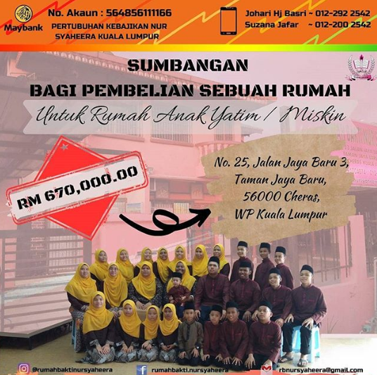 Mohon sumbangan & derma ikhlas untuk RUMAH BAKTI NUR SYAHEERA / Blog ...