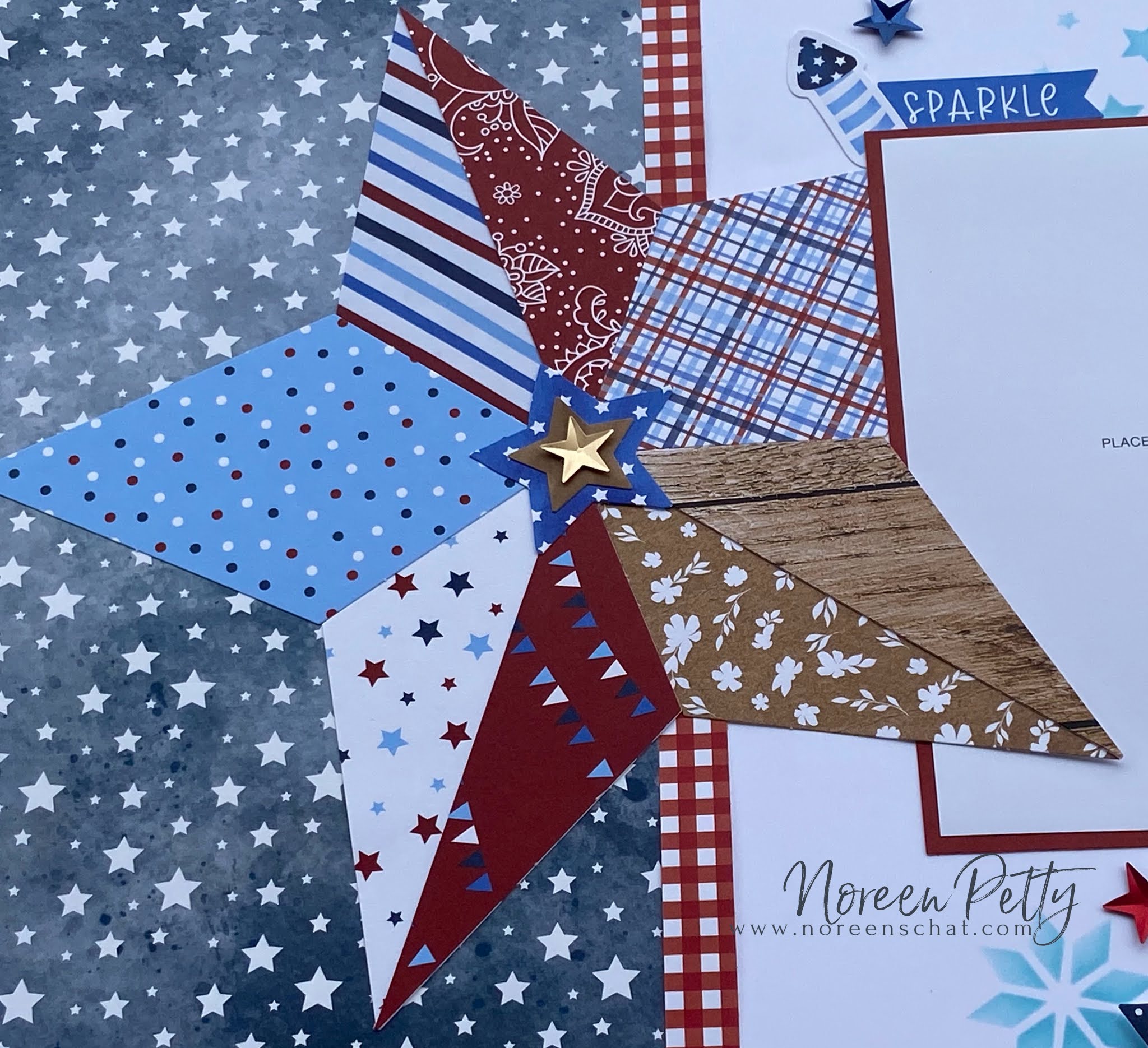 Noreen's Scrap N Chat: CTMH Stars & Sparkles Big Star Scrapbook Layout