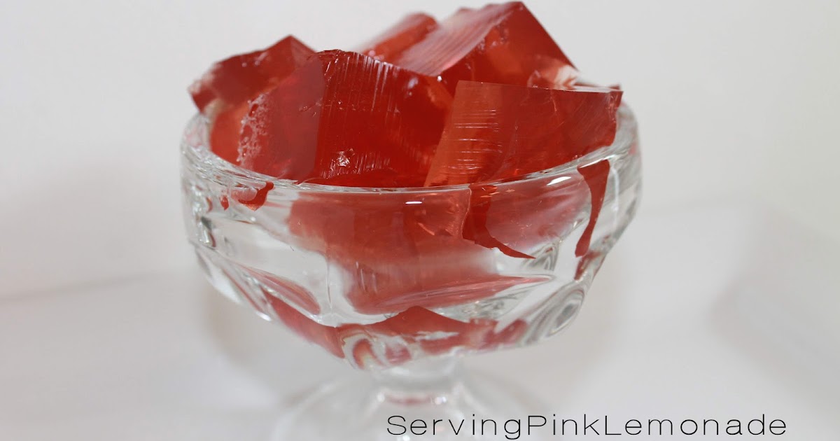 Serving Pink Lemonade: Homemade Jello
