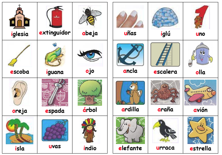 LOTERIA DE VOCALES
