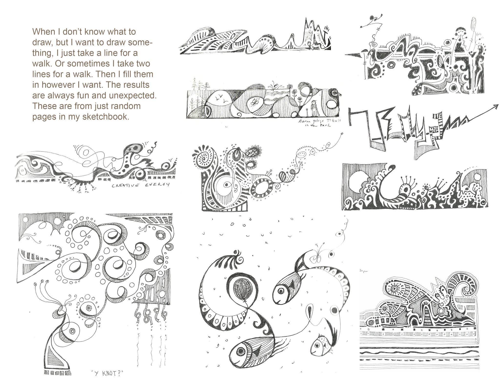 Pieces of Eight: Doodling 101: Taking a Line for a Walk