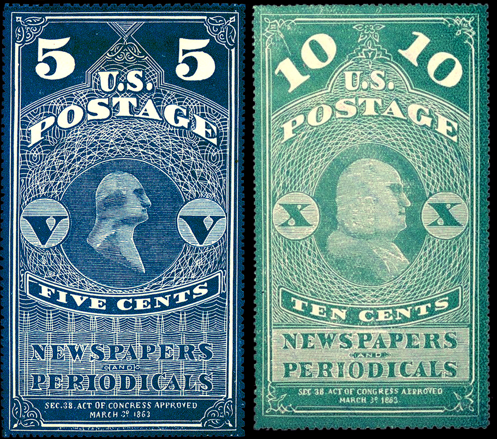 Classic Stamp Forgeries: US 1865-1880 Newspaper