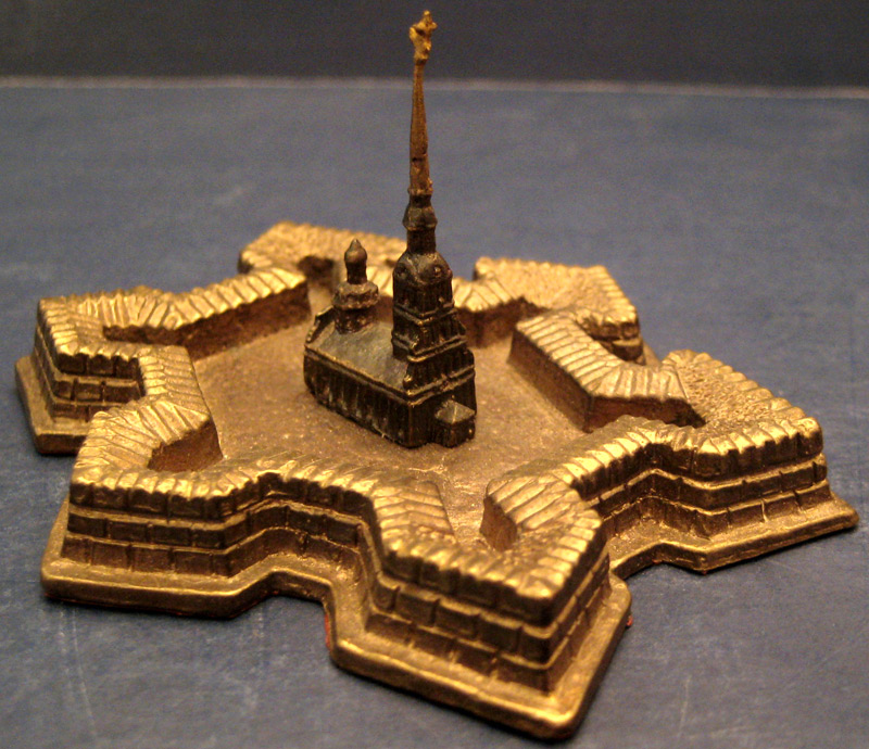 Building Collector: Russian Brass Buildings on Marble Bases