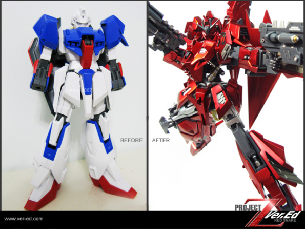 Eday's HGUC 1/144 Zeta Gundam Red Snake Custom Build