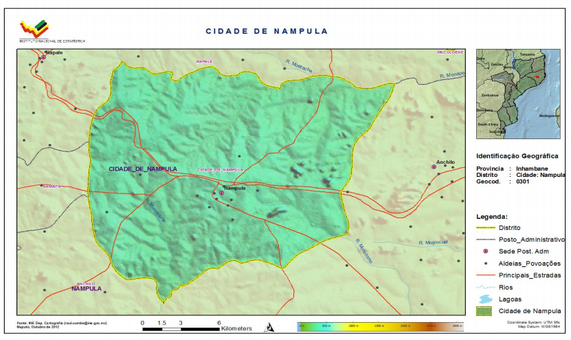 Blog de Geografia: Mapa - Cidade de Nampula, Moçambique