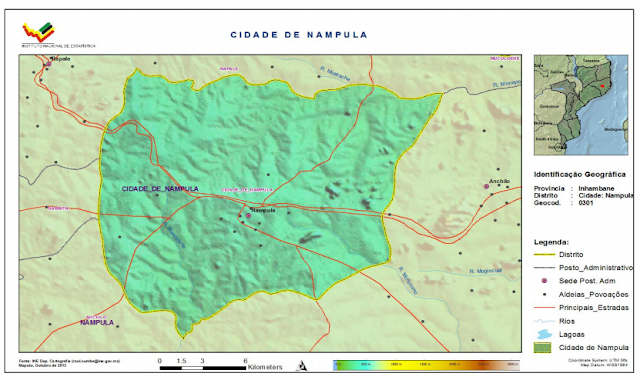 Blog de Geografia: Mapa - Cidade de Nampula, Moçambique