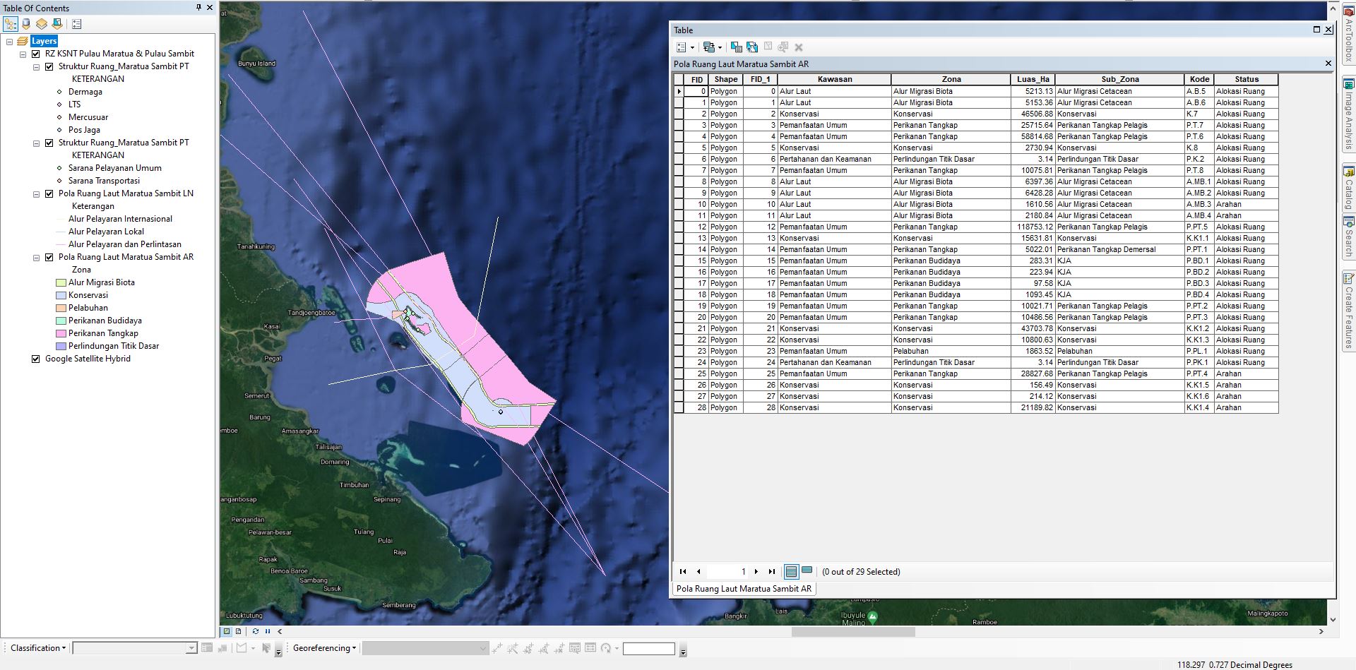 Data Shapefile (SHP) RZ KSNT Indonesia - Lapak GIS