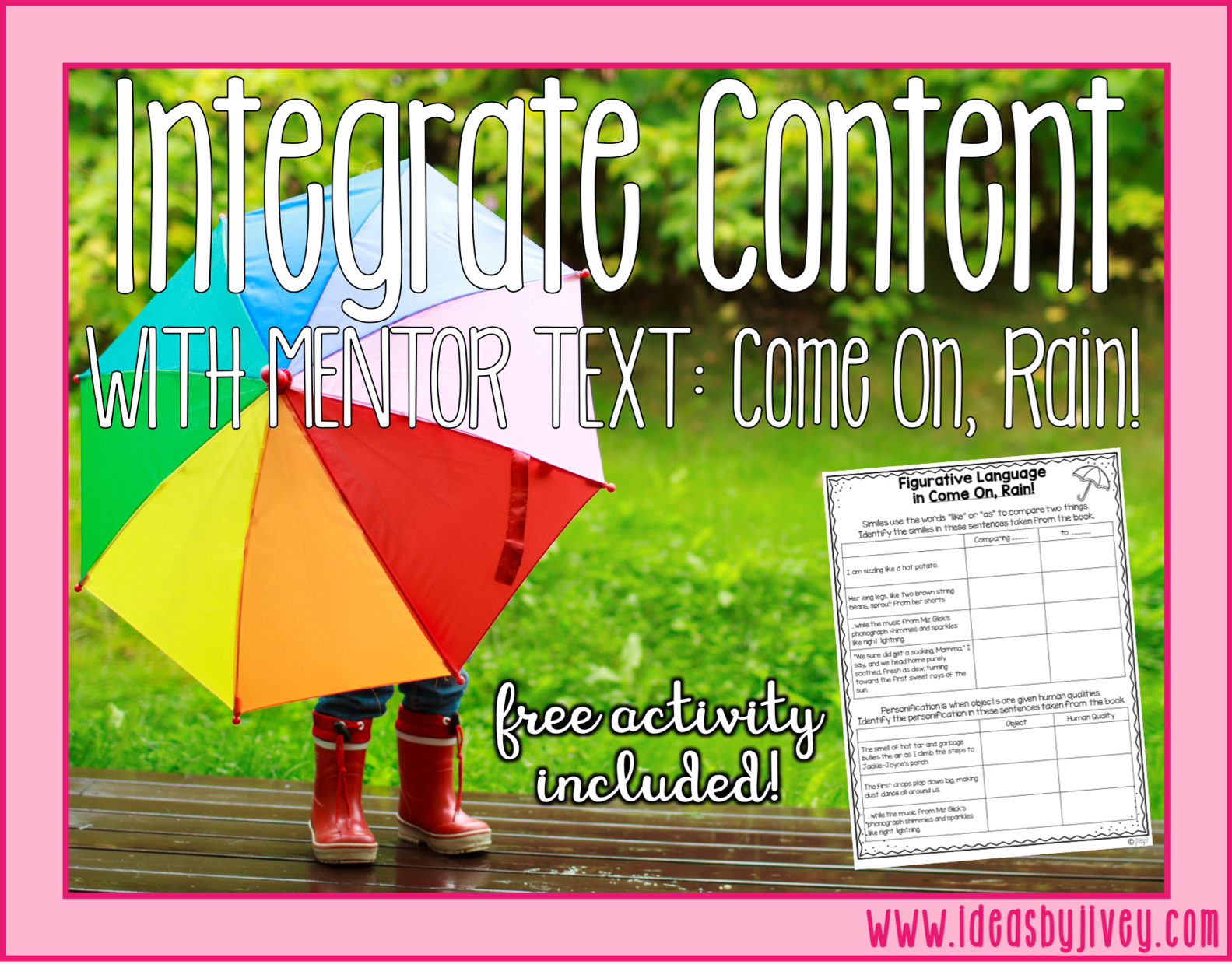 Integrate With The Text: Come On, Rain! - Ideas by Jivey