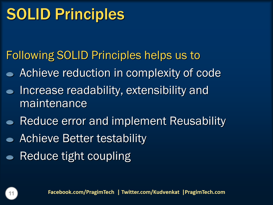 Sql server, .net and c# video tutorial: SOLID Design Principles ...