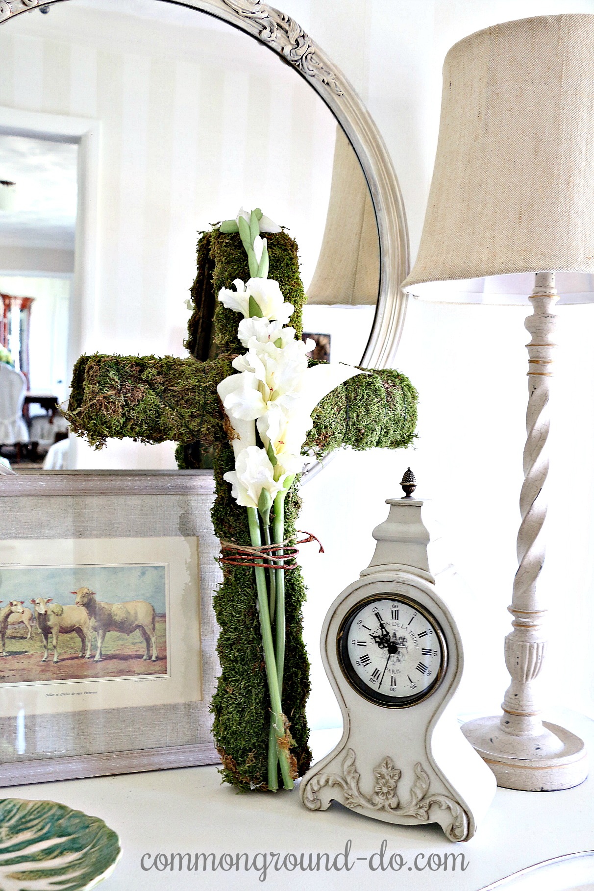 common ground : Moss Covered Cross for Resurrection Day