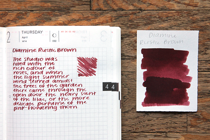 review: diamine rustic brown - ink between the teeth