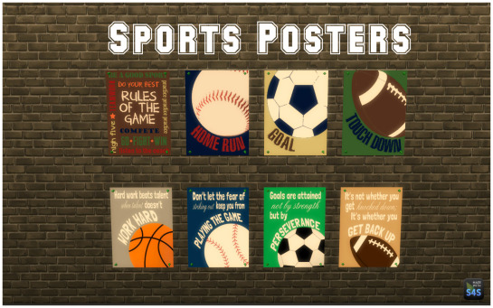 My Sims 4 Blog: Sports Posters and Rugs by RebelCreators